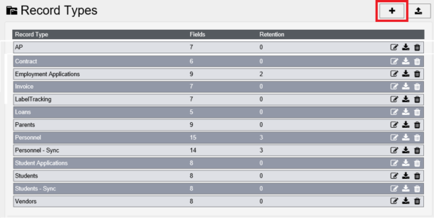 Record Types - General - DocMgt