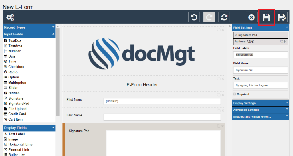 Designing E-Forms - DocMgt