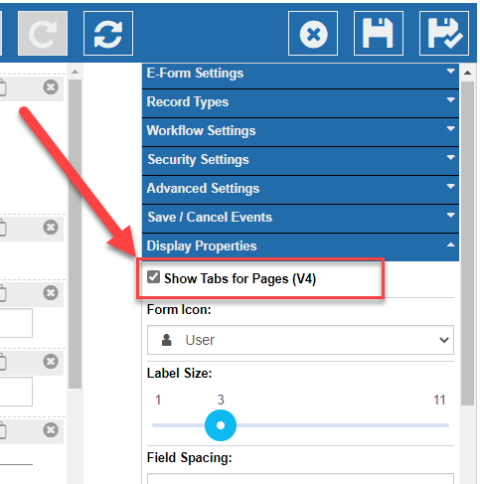 E-forms with Tabbed Pages - DocMgt