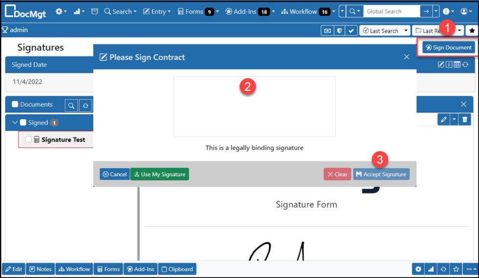 Prompting for Signatures - DocMgt
